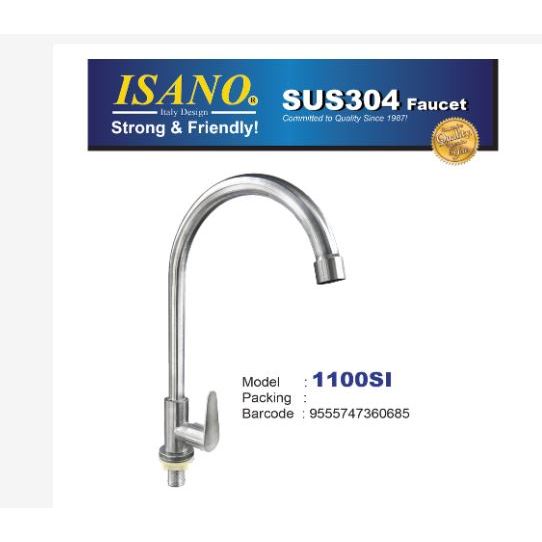 ISANO Stainless Steel SUS304 Pillar Tap Model:1100SI | Shopee Malaysia
