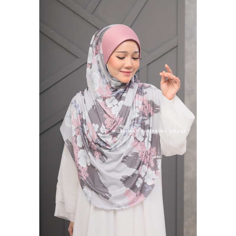 Tudung Sarung Instant Pleated Printed Kedut Bahu bidang 60 | Shopee ...