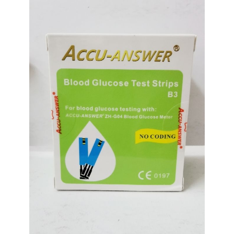 ACCU-ANSWER ISAW BLOOD GLUCOSE TEST STRIPS 50'S [EXP:2025] ACCU ANSWER ...