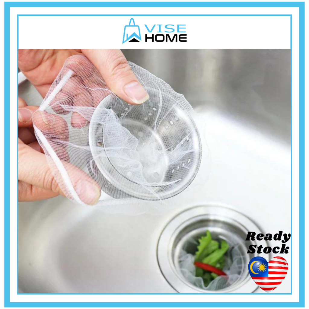 100 pcs Kitchen Sink Drain Disposable Net Mesh Filter Food Waste ...
