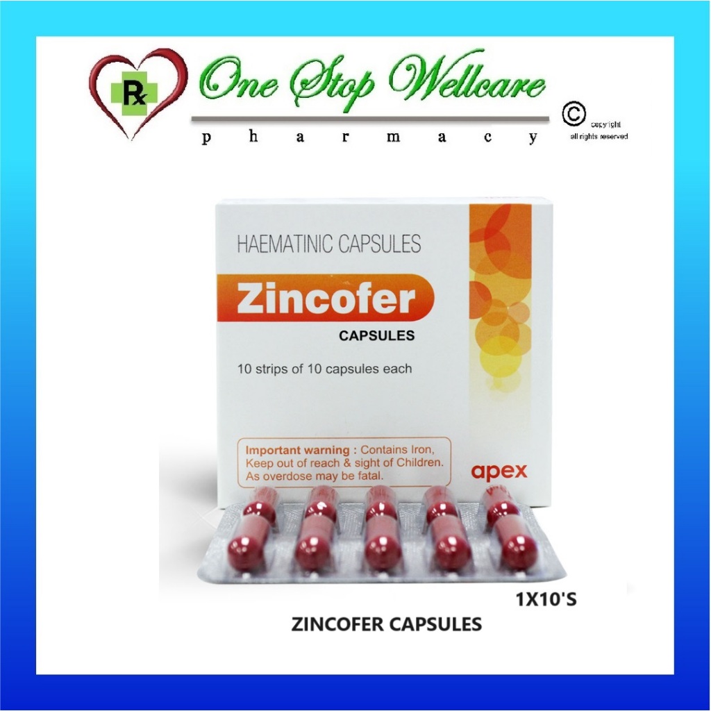 ZINCOFER CAPSULES 1X10'S 1 STRIP (EXP:02/2026) | Shopee Malaysia