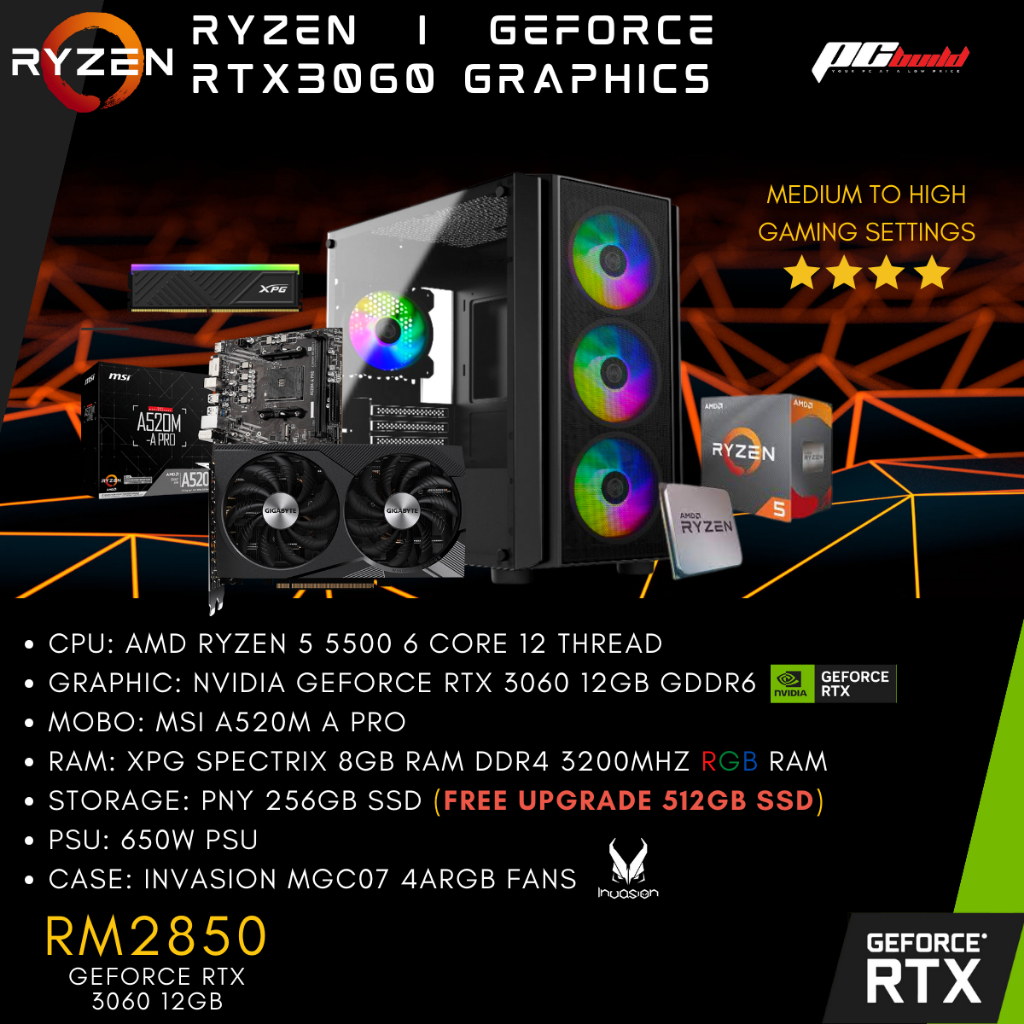 GAMING PC PC GAMING GAMING COMPUTER DESKTOP CPU | Shopee Malaysia