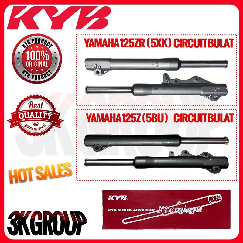 New Bulat YAMAHA Y125 / Y125Z / Y125ZR (5XK) & (5BU) KAYABA KYB Front Absorber ( Damper / Fork ...