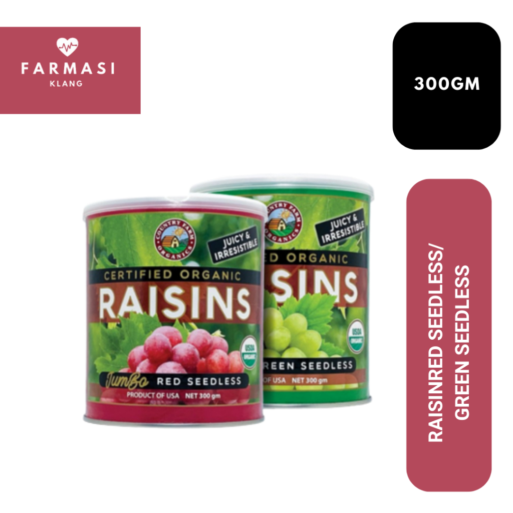 Certified Organic Raisins Red Seedless/ Green seedless 300g | Shopee ...
