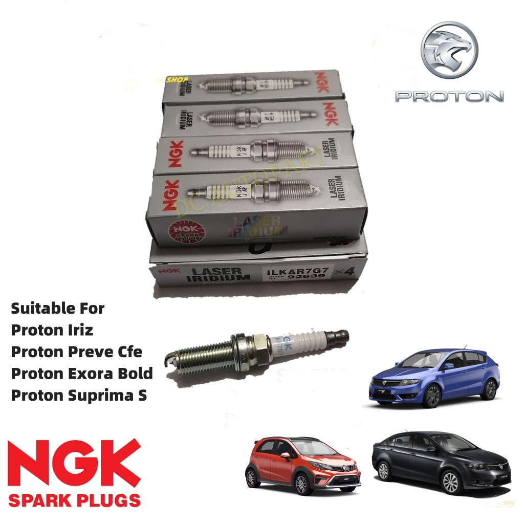 ILKAR7G7 92639 [4PCS] NGK Geniune Proton Preve Cfe Exora Bold Iriz ...