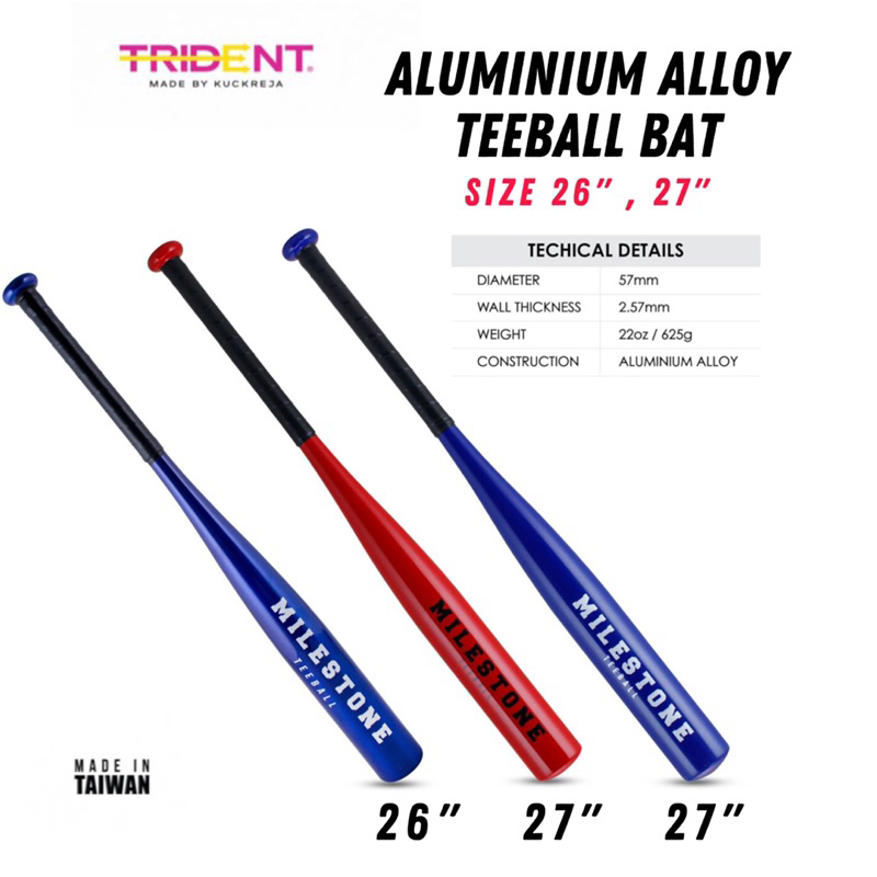 Trident Milestone Teeball Bat Aluminium Alloy Bat Pemukul Sofbol ...