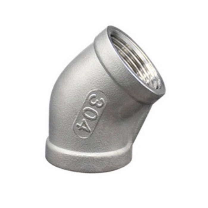 [READY STOCK FROM KL] 45° Elbow Stainless Steel Pipe Fittings (BSPT ...