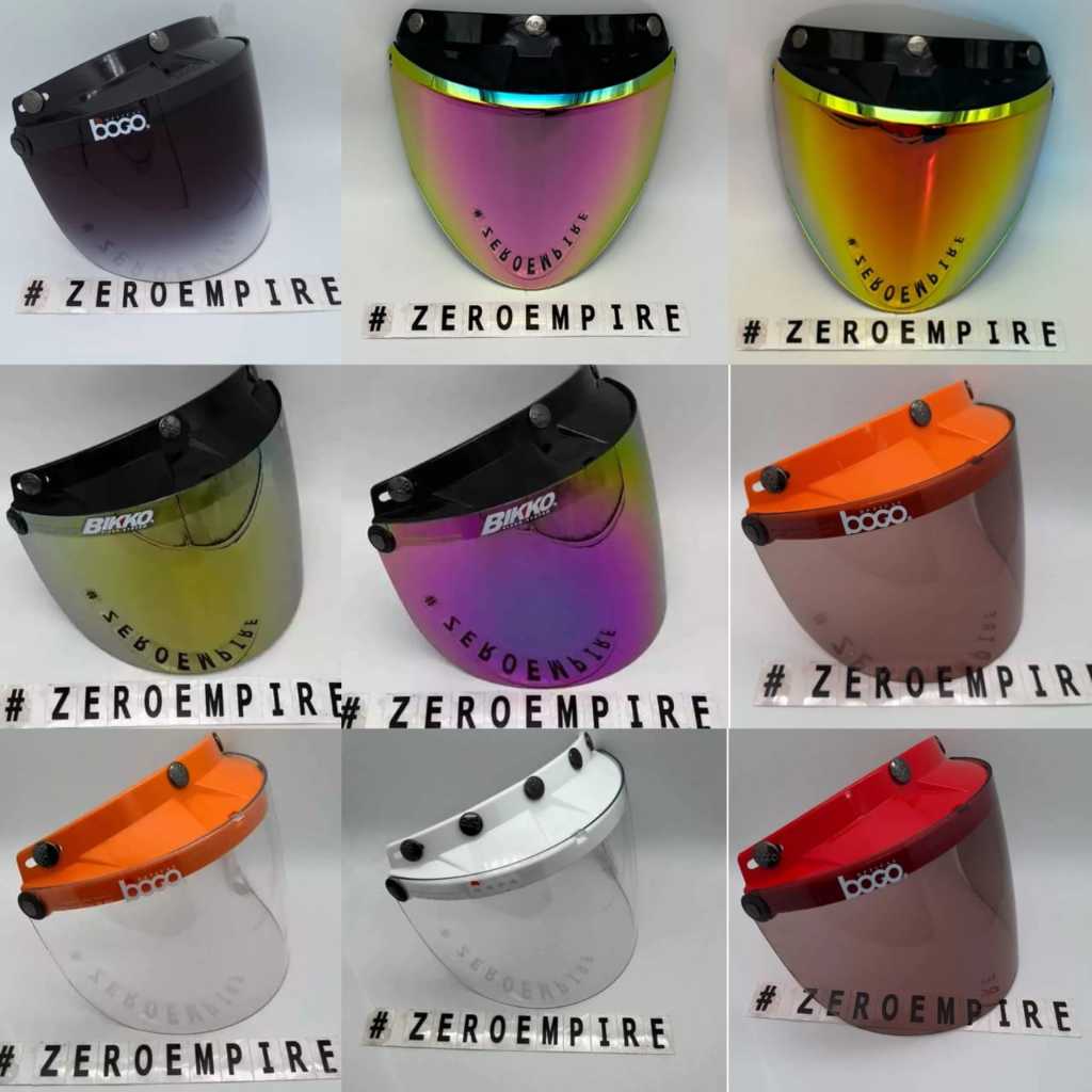 BOGO Visor 3 Button BG05 BG25 BO GO Bikko helmet SGV MS88 MAGNUM ARC ...