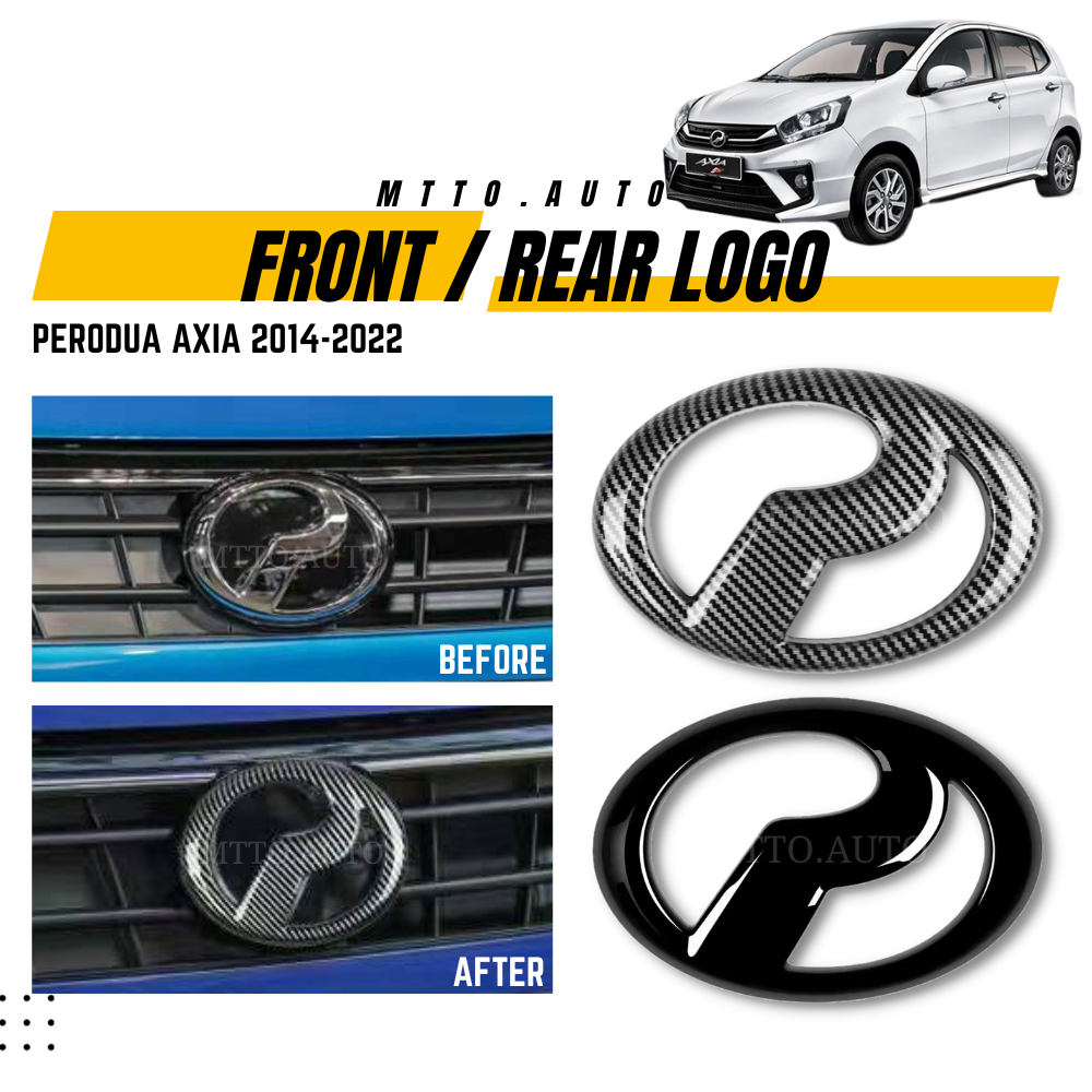 MTTO Perodua Axia 2014-2022 Exterior Car Emblem Frame Cover Perodua ...