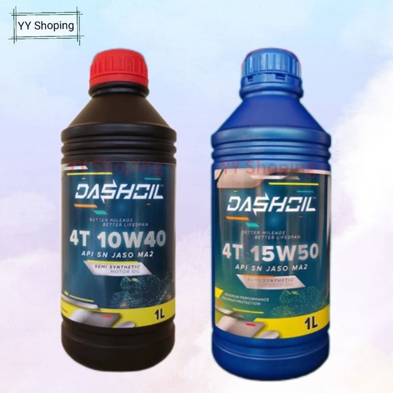 DASH OIL 10W40 15W50 SEMI SYNTHETIC MOTORCYCLE OIL 1L MINYAK MOTOR ...