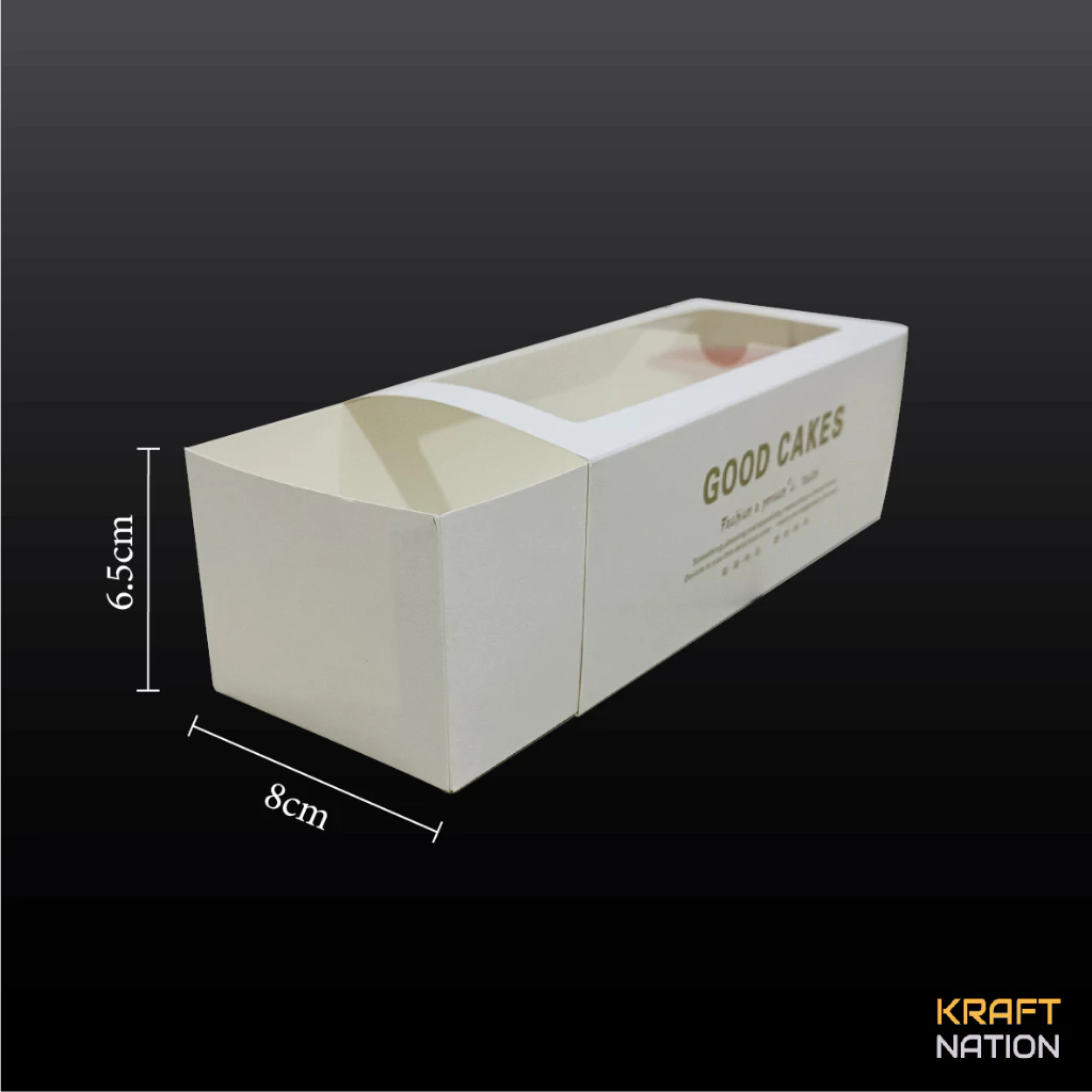 [Bundle] 50pcs Premium White Paper Rectangular Cake Box with Window ...