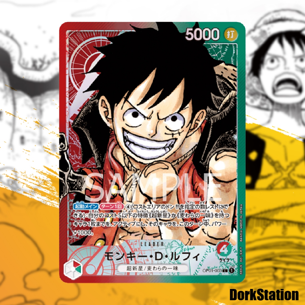 One Piece OP01-003 Luffy Leader Card op01 Alternate Art AA Parallel L P-L TCG | Shopee Malaysia