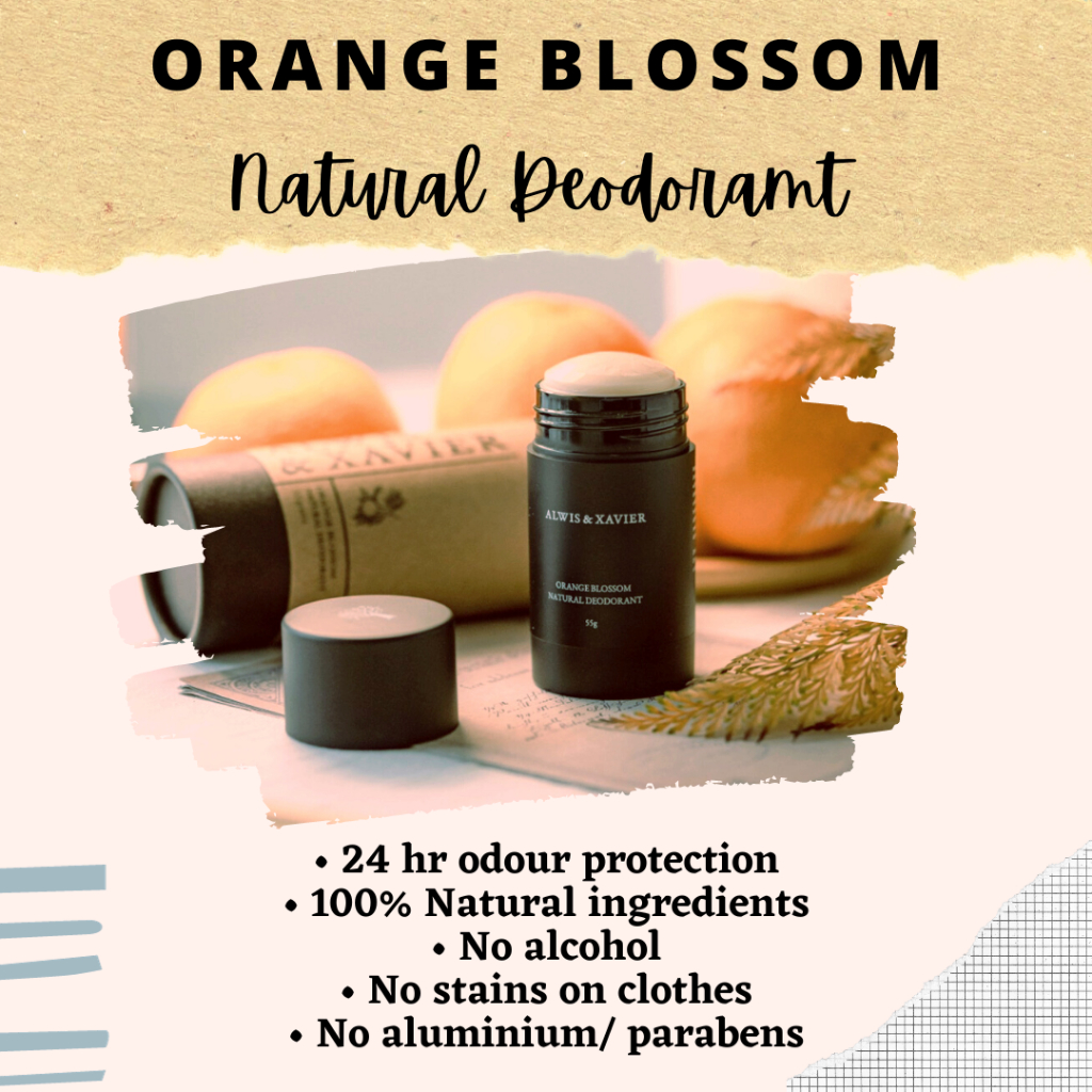 Orange Blossom 100% Natural Deodorant | Fresh Men Women Unisex | Alwis ...