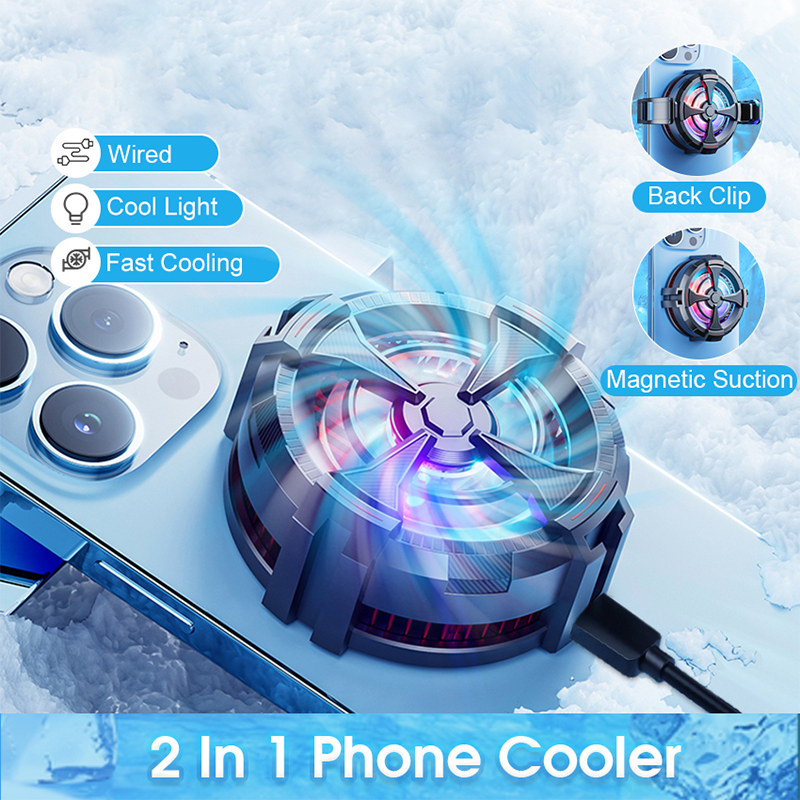 Mobile Phone Radiator PUGB Game Portable Controller Cooling Fan Cooler ...