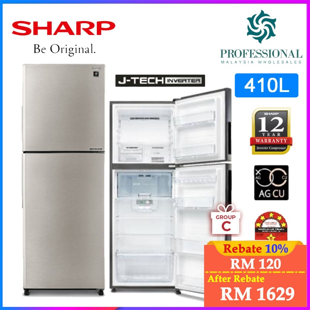 【LOWEST PRICE】SHARP FRIDGE 280L / 320L / 380L/ 410L/ 440L J TECH ...