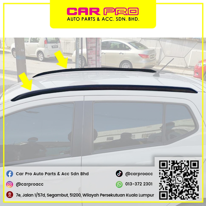 Perodua Axia 2014 - 2022 Stylish Sporty Roof Moulding Rail Roof Rack ...