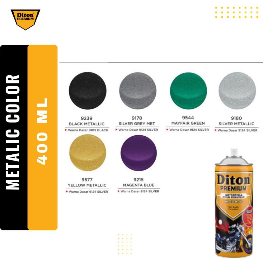 Diton Premium Metallic Color (400ml) | Shopee Malaysia