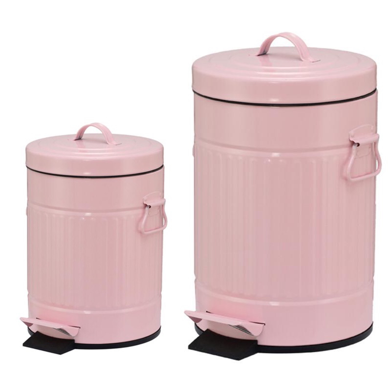 [ readystock ] Nordic Scandi 12L & 5L Pink Dustbin A Trash Can Rubish ...