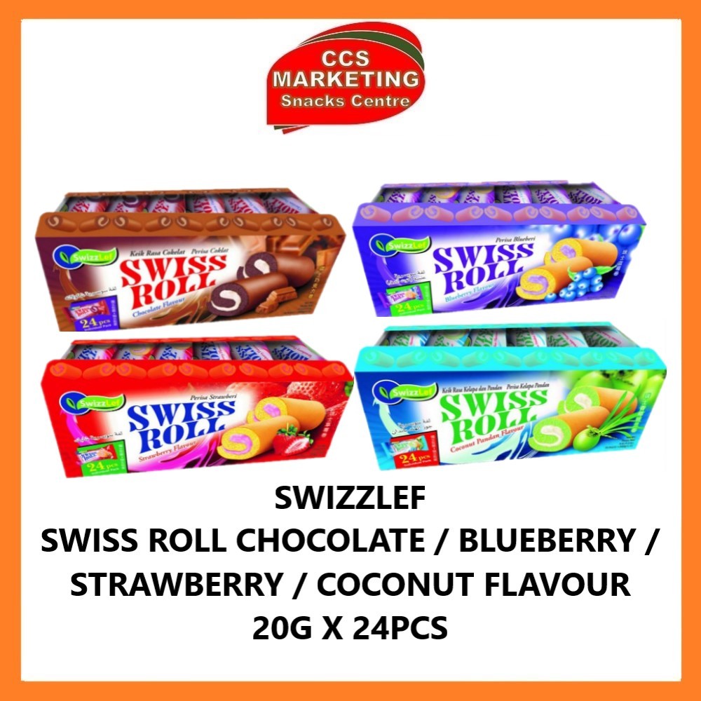 CCS Swizzlef Swiss Roll Chocolate / Blueberry / Strawberry / Coconut ...
