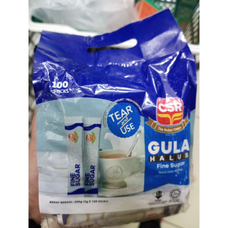 csr gula halus 5g x 100pcs stick | Shopee Malaysia
