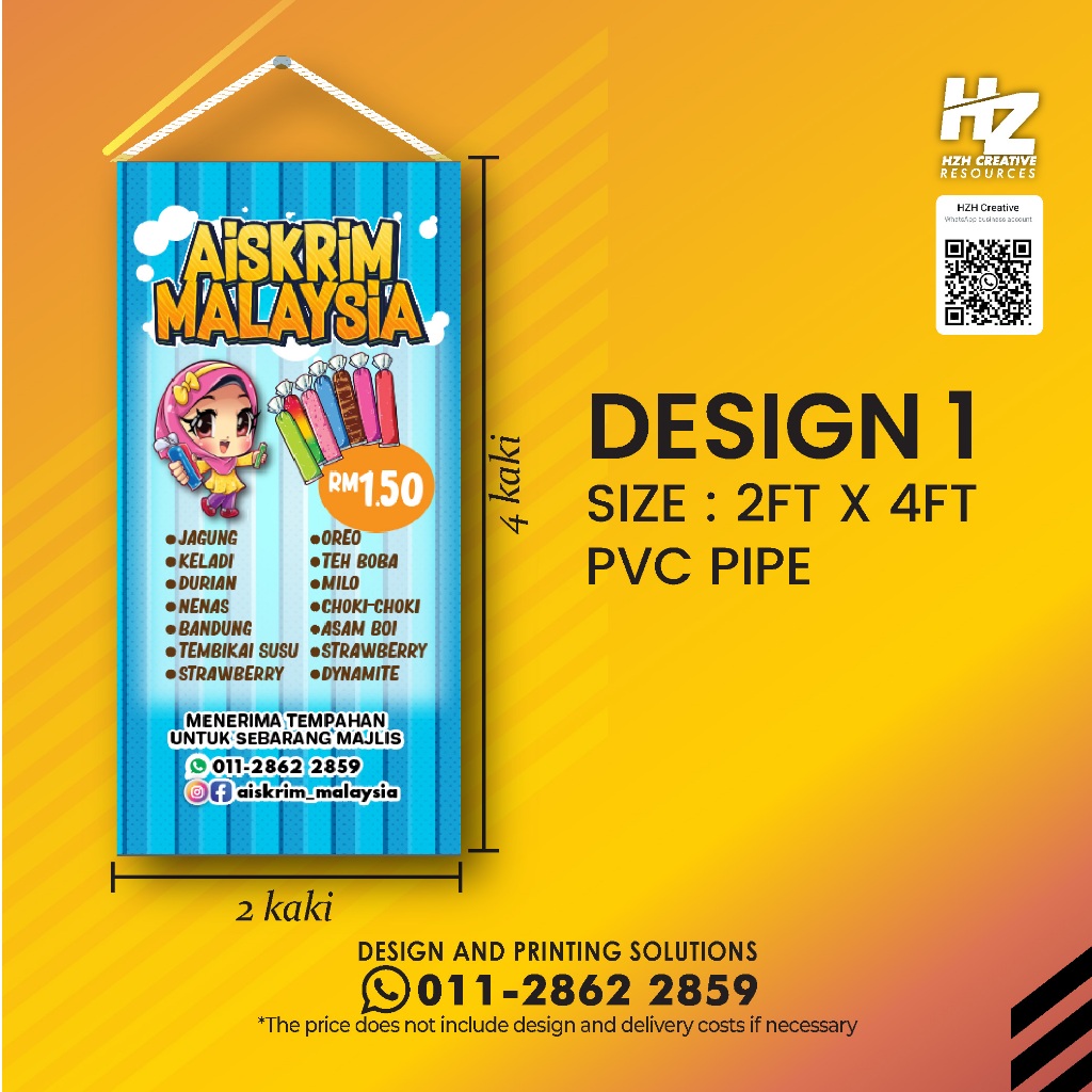 BUNTING AISKRIM MALAYSIA (READY TEMPLATE) | Shopee Malaysia