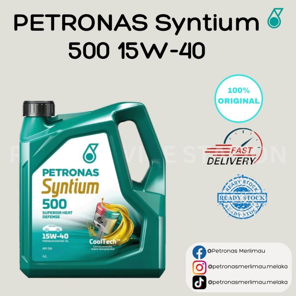100% ORIGINAL PETRONAS SYNTIUM 500 15W-40 (4L) | Shopee Malaysia