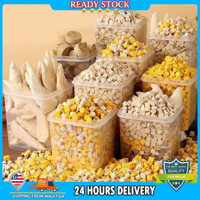【Ready Stock】Pet Freeze Drying Bucket 500g Cat Dog Chicken Liver Egg ...