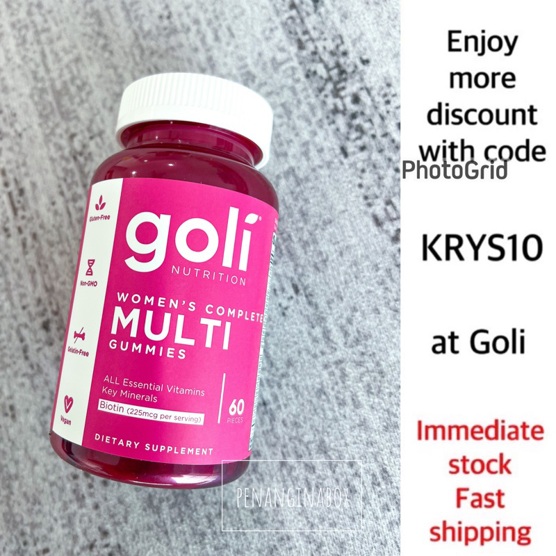 (Penanginabox) Goli Nutrition Women's Complete Multi Gummies ...