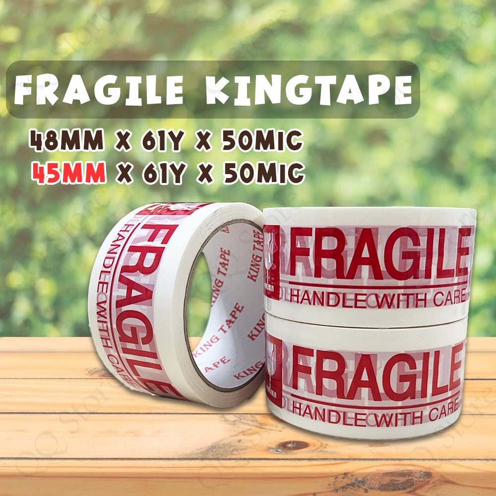 45mm 48mm x 40 mic x 60yard King High Quality Fragile Tape Opp Tape 1 ...