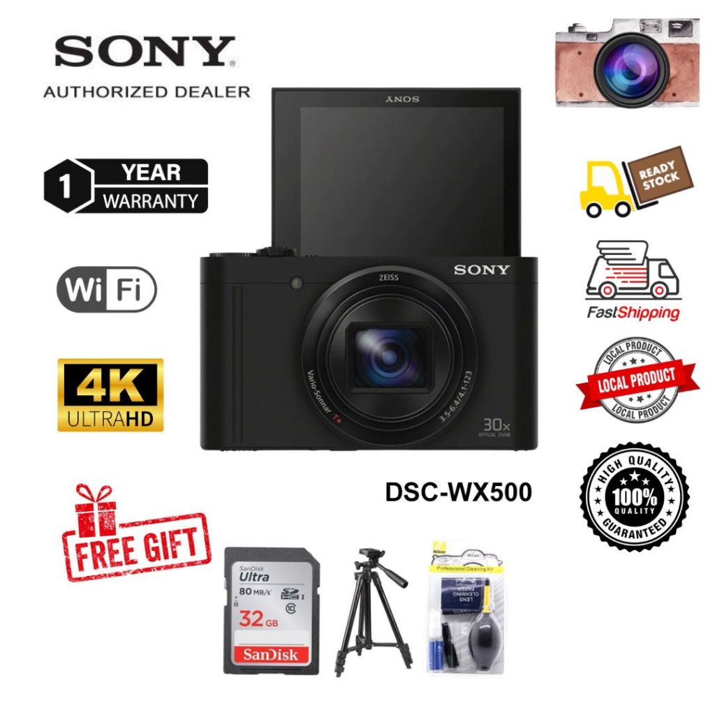 (Demo Unit )Sony Cybershot DSC-WX500 4K photo 30x Zoom Exmor Cmos ...