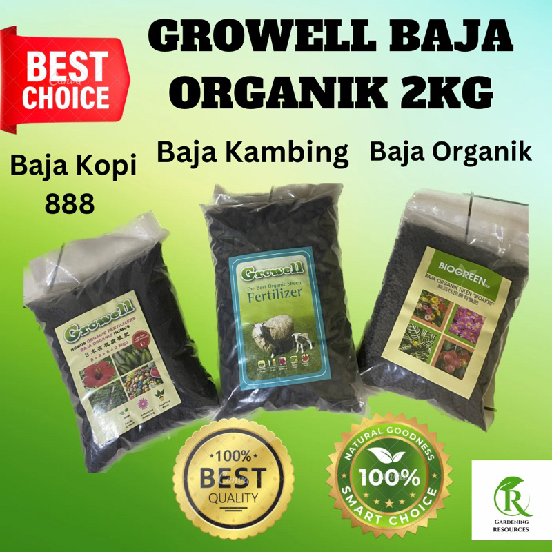 Growell Baja Organik 2Kg Kopi(Humus)/ Kambing Sheep Manure/ Biogreen有机肥 ...