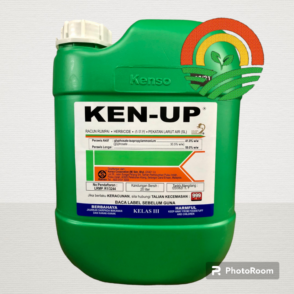 KEN UP 20L Herbicide Racun Rumput Rumpai Ladang 20L Kenup ( glyphosate ...