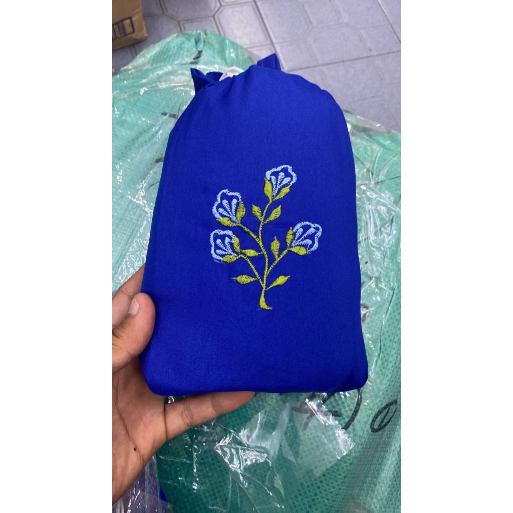 Telekung Travel Mini Pouch Telekung Dewasa Sulam Bunga [Free Beg ...