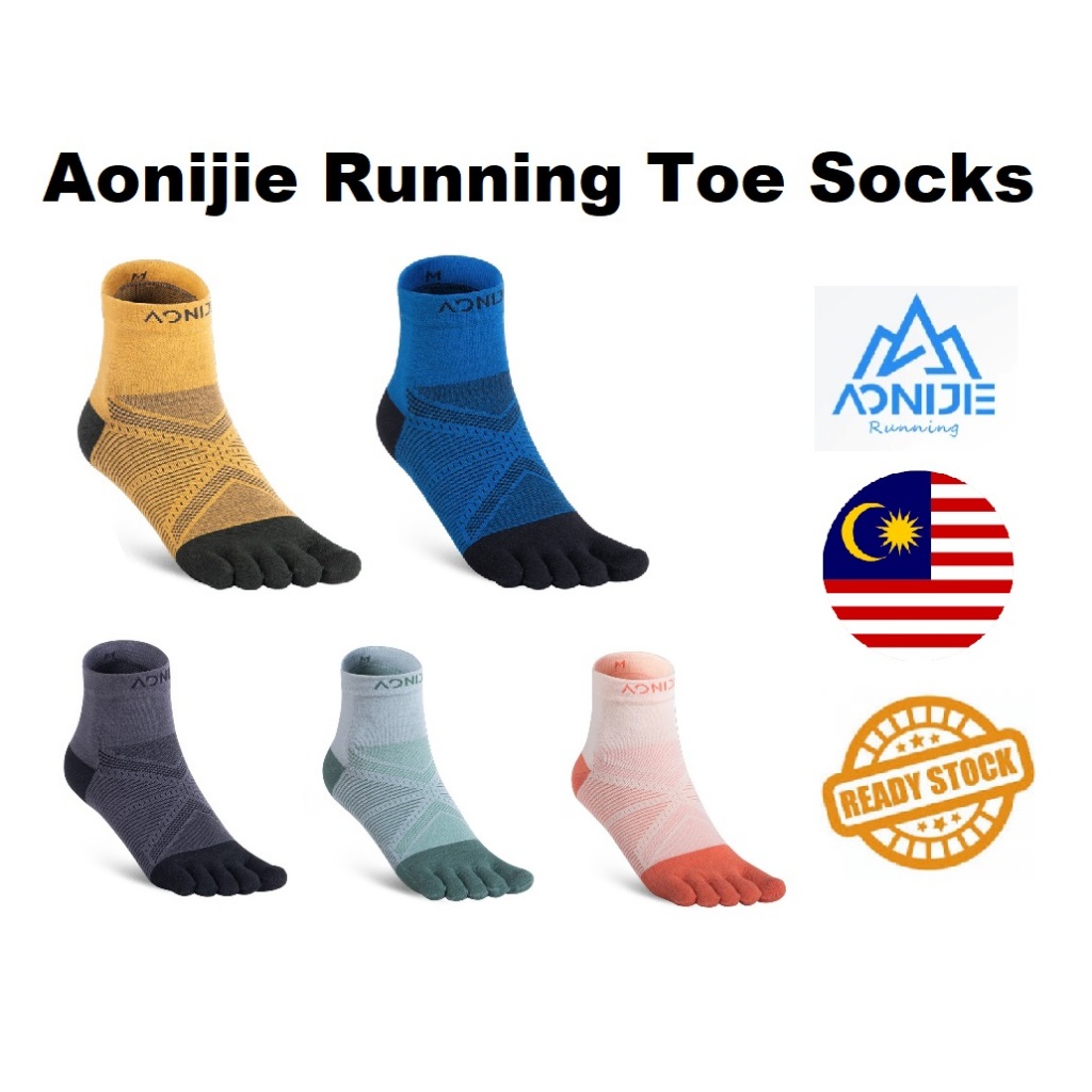 AONIJIE PROFESSIONAL SPORT TOE SOCKS QUARTER CUT RUNNING HIKING ...