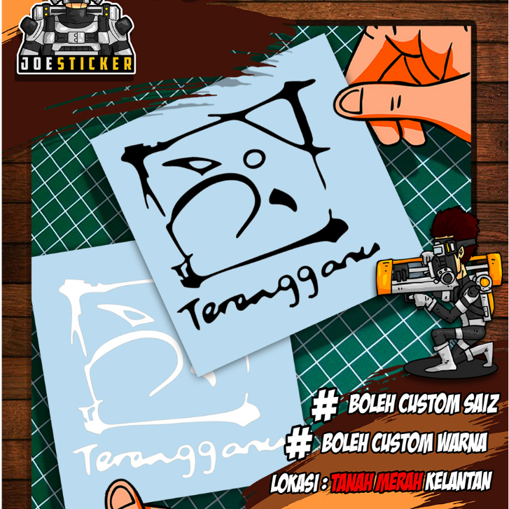 STICKER TERENGGANU. ADA PELBAGAI SAIZ DAN DUA PILIHAN WARNA. SANGAT ...