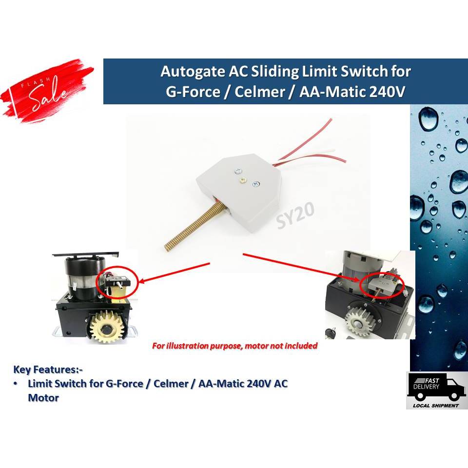 Autogate AC Sliding Limit Switch for G-Force / Celmer / AA-Matic 240V ...