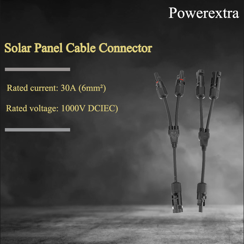 Solar Panel Cable connector 3 in 1 out PV Wire Splitter Adapter MC4 Y ...