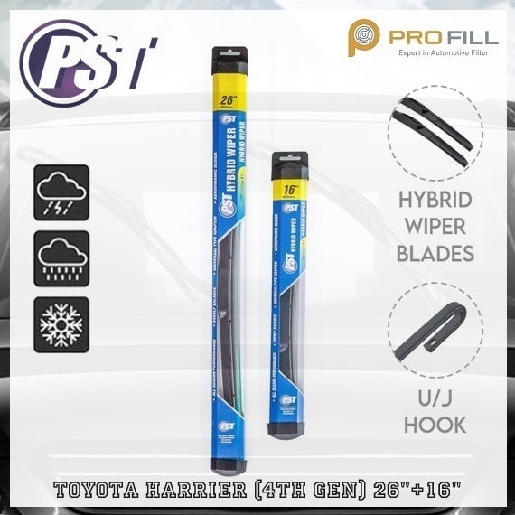 PST Hybrid Wiper Blade Set [Rubber Type] - Toyota Harrier (4th Gen ...