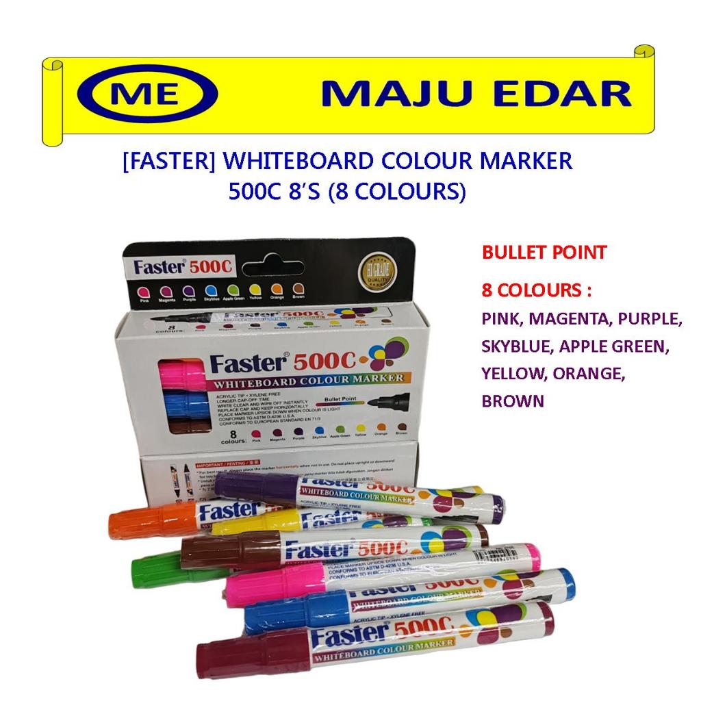 [FASTER] WHITEBOARD COLOUR MARKER 500C 8'S M-F-500C-8M (8 COLOURS ...