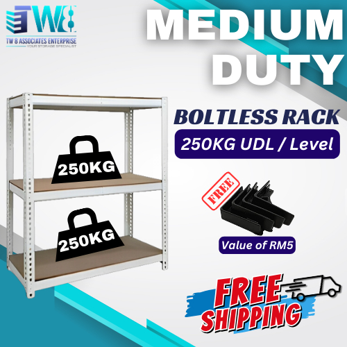 🚚🚚FREE DELIVERY🚚🚚3 Level WHITE COLOR Boltless Rack / Storage Rack / Rak Besi / RAK QUALITY ...