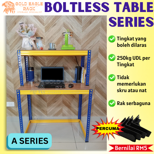 Boltless Table Rack Meja Rak Double Layer Multipurpose Table Home Table ...