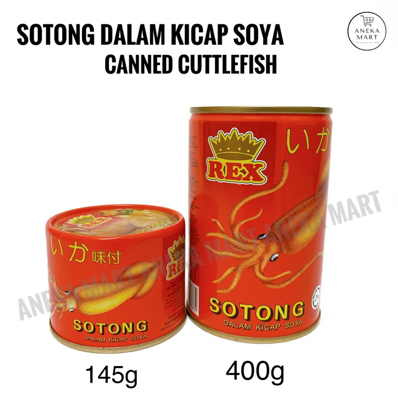REX Sotong Dalam Kicap/Seasoned Cuttlefish Tin Sotong 【145g/400g ...