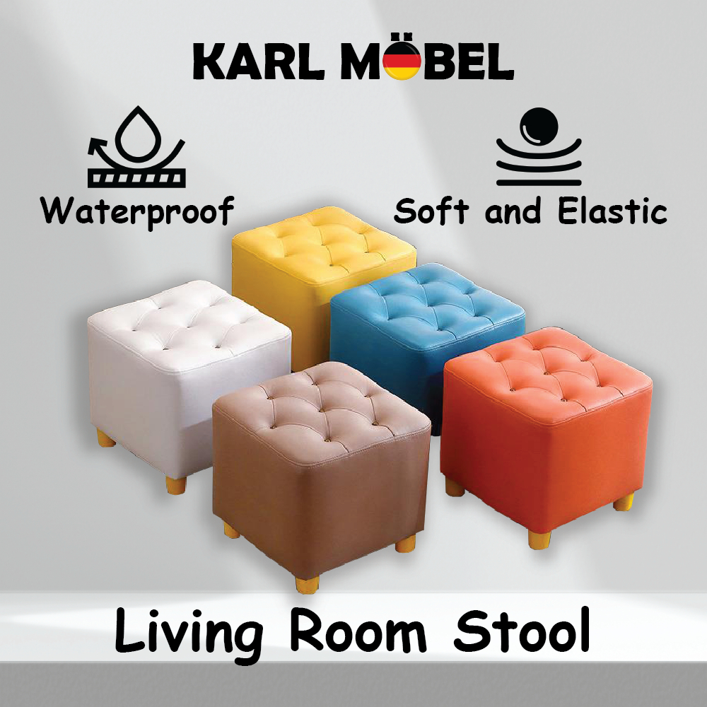 Household Makeup Stool Leather Nordic Sofa Dressing Stool Chair Living ...