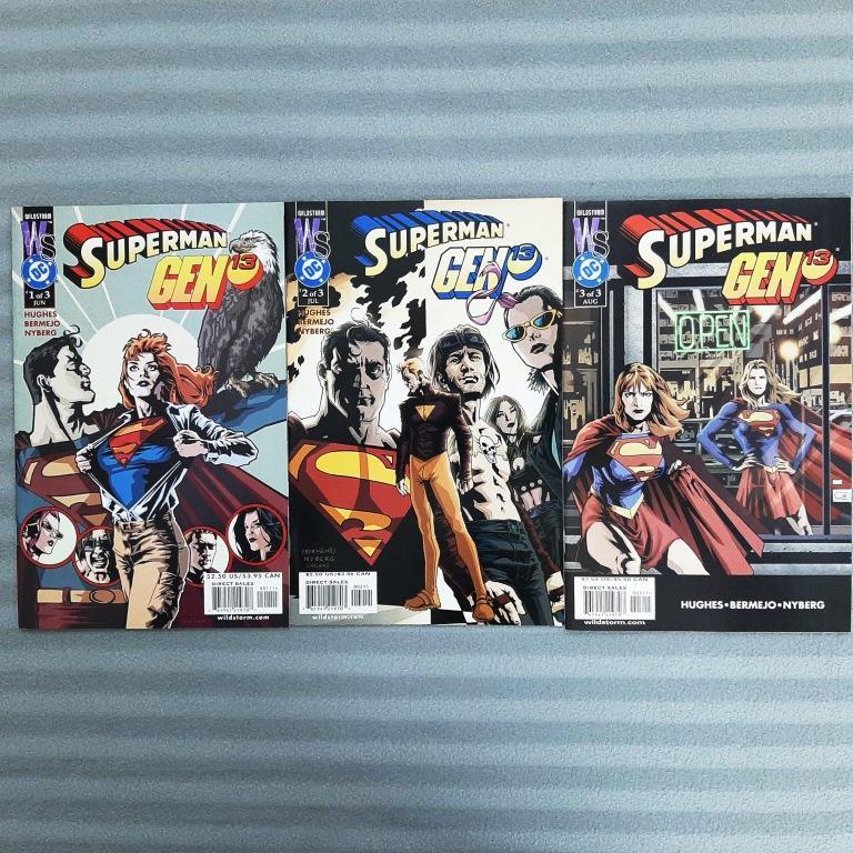 Superman/Gen 13 3/3 Complete Set (DC/Wildstorm Comics) Adam Hughes, Lee ...