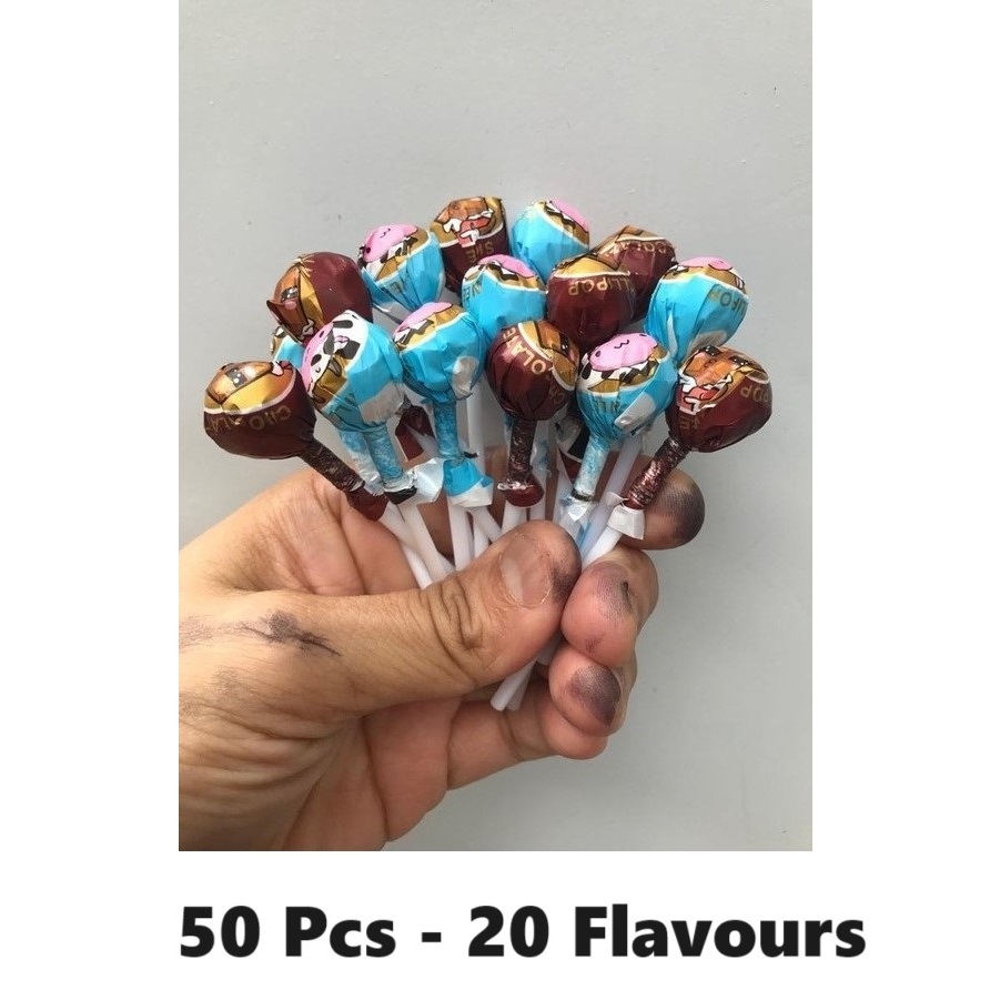 50 Pcs Mini Lollipop Candy Milk Choc/Coke/Sprite/Planet/Orange/Watermelon/Soccer/Mix Fruit ...