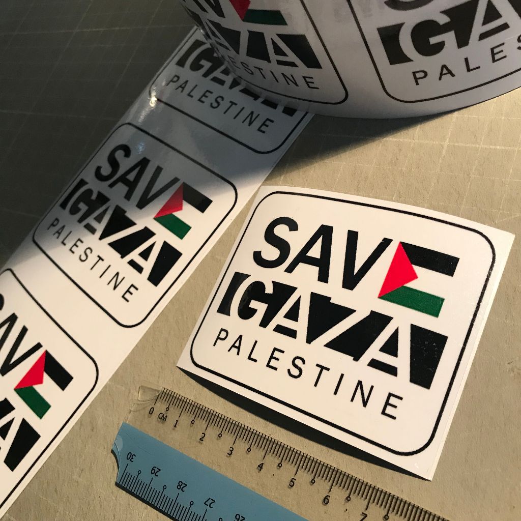 CFS612 Save Gaza Palestine Label Stiker Sticker Vinyl Decal Stripes ...