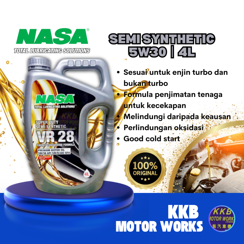 NASA VR28 Super Duty Semi Synthetic Engine Oil 5W30 API SM/ILSAC GF4 ...
