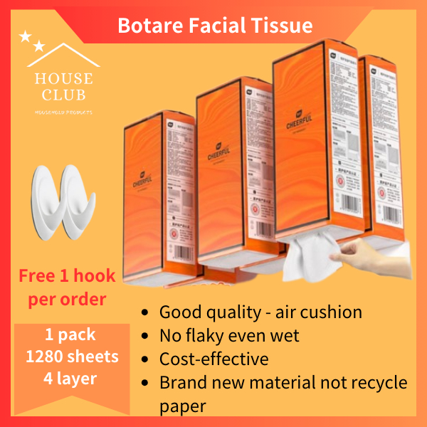 (SUPER BERBALOI)Botare Cheerful Facial Tissue Soft pack baby Tissue ...