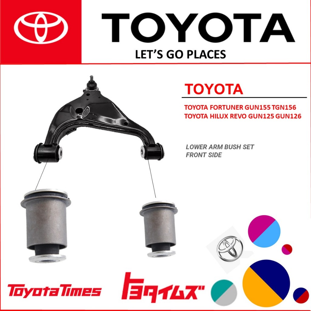 FRONT LOWER ARM BUSH SET FOR TOYOTA FORTUNER GUN155 TGN156 HILUX REVO ...
