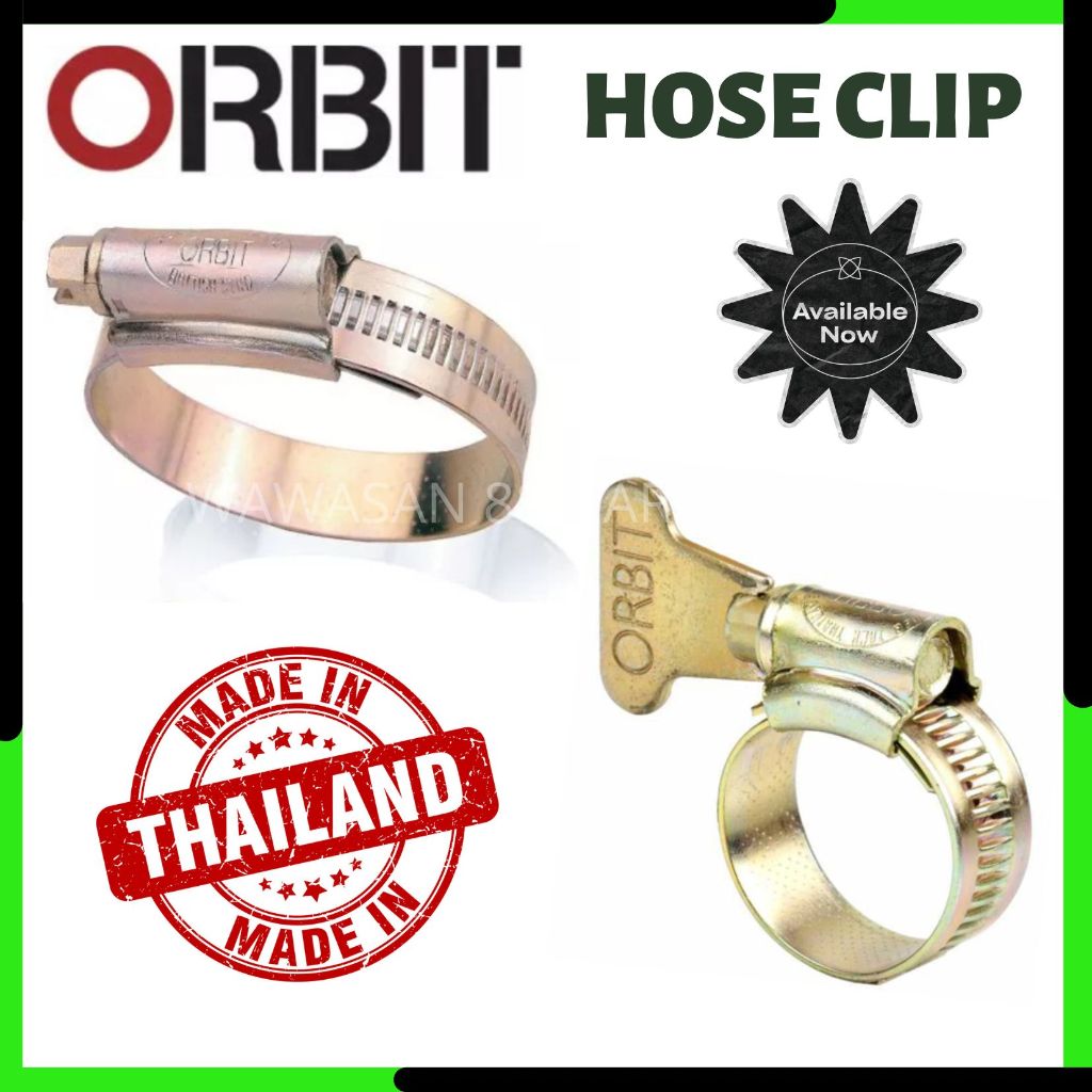 ORIGINAL MADE IN THAILAND ORBIT Hose Clamp Garden Water Hose Clip Gas ...